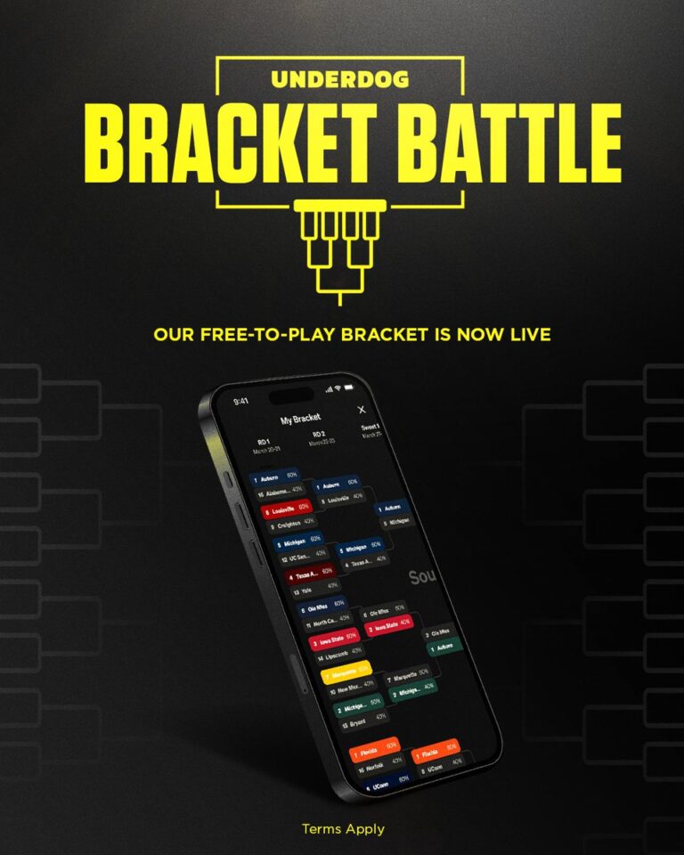 Underdog Bracket Battle: A Free Shot at $100K During College Hoops ...