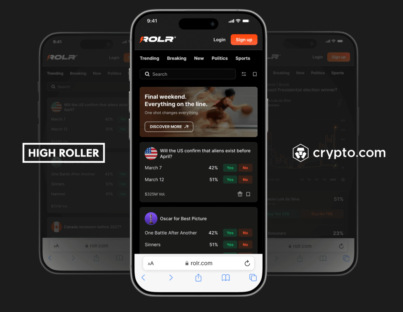 Rolr Prediction Market App Highlights High Roller + Crypto.com Deal ...
